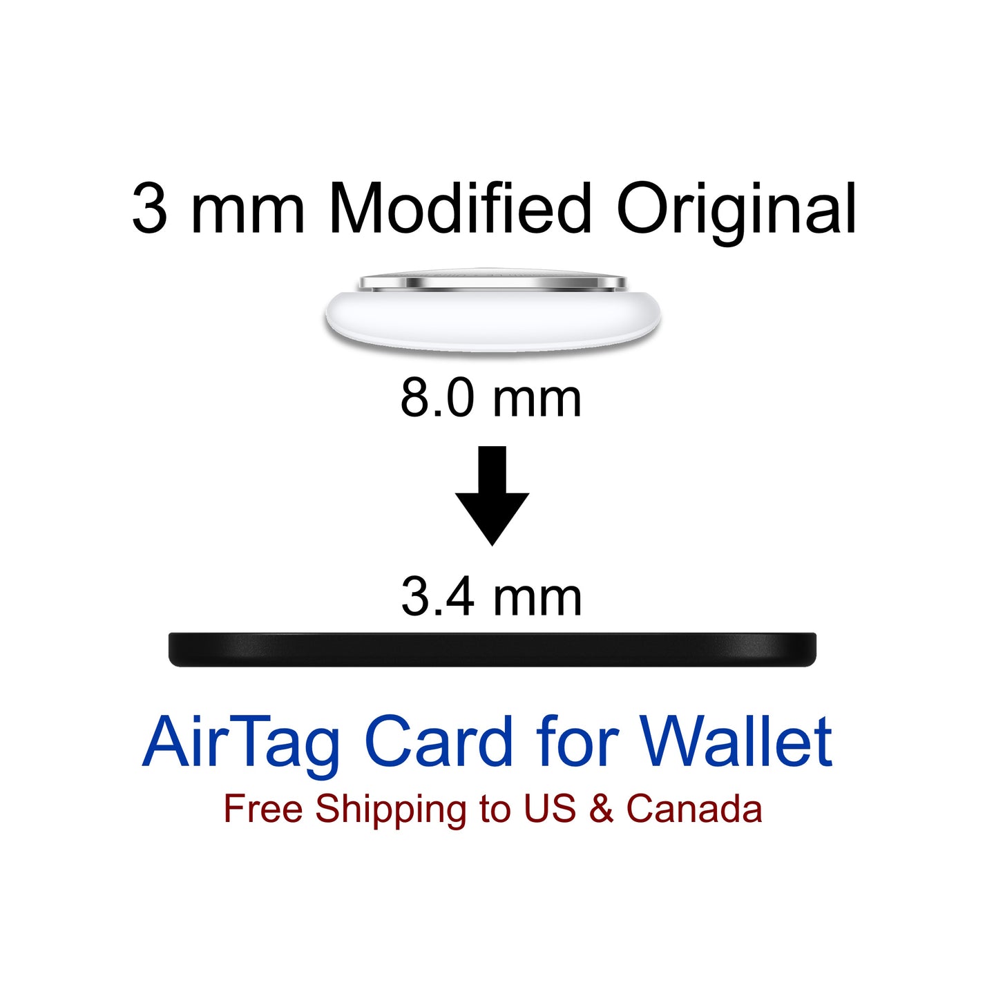 Slim Apple AirTag Card for Wallet with Precision Finding and Replaceable Battery – RovisTech